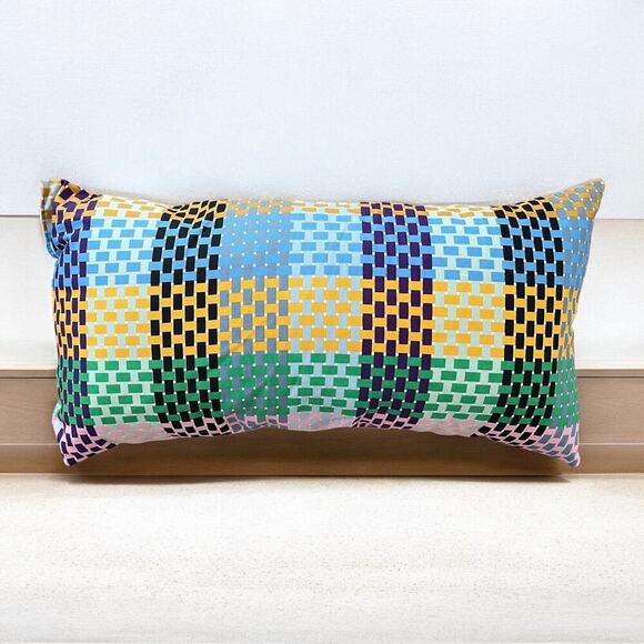 IKEA | Accents | Ikea Sandmott Blue Pink Green Pillow 2x23 | Poshmark